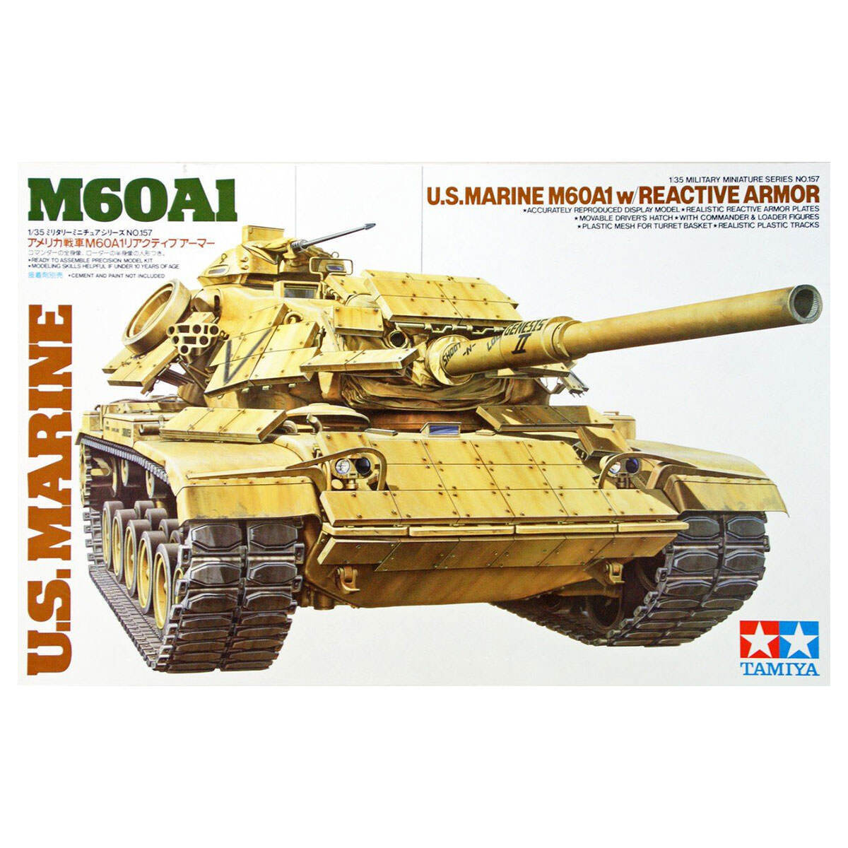 Tamiya: 1/35 US Marine M60A1 with Reactive Armor 35157 – The Dragon Hangar